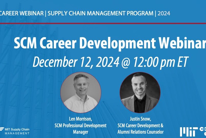 Move your career—and the world—forward at MIT. - SCM